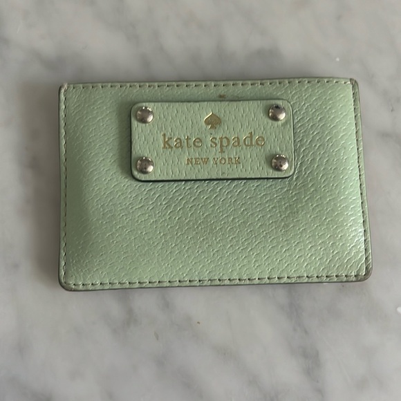 kate spade | Accessories | Euc Kate Spade Mint Green Card Case | Poshmark
